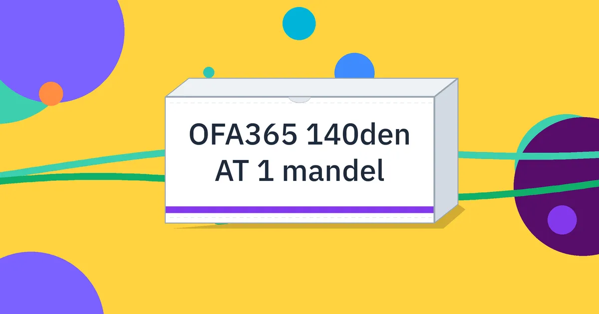 Symbolbild: Packung mit der Aufschrift OFA365 140den AT 1 mandel (PZN 16723203) – Verfügbarkeit und Bezug in Apotheken in Frankfurt am Main