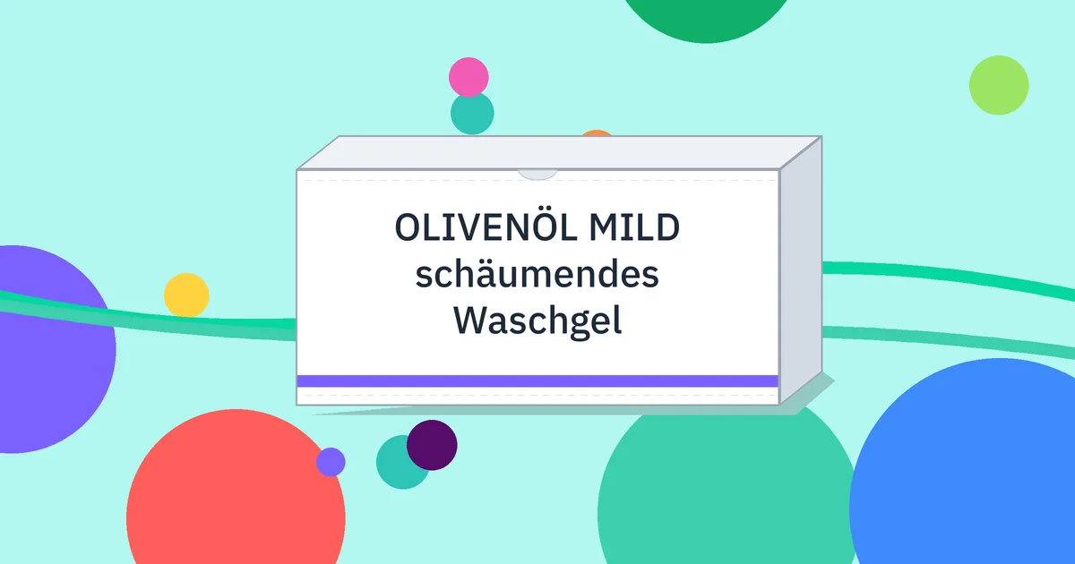 Symbolbild: Packung mit der Aufschrift OLIVENÖL MILD schäumendes Waschgel (PZN 03426490) – Verfügbarkeit und Bezug in Apotheken in Frankfurt am Main
