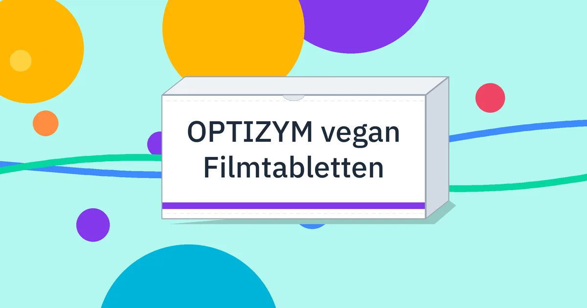 Symbolbild: Packung mit der Aufschrift OPTIZYM vegan Filmtabletten (PZN 15731608) – Verfügbarkeit und Bezug in Apotheken in Frankfurt am Main