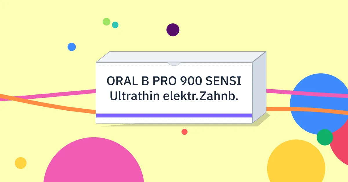 Symbolbild: Packung mit der Aufschrift ORAL B PRO 900 SENSI Ultrathin elektr.Zahnb. (PZN 13503441) – Verfügbarkeit und Bezug in Apotheken in Frankfurt am Main