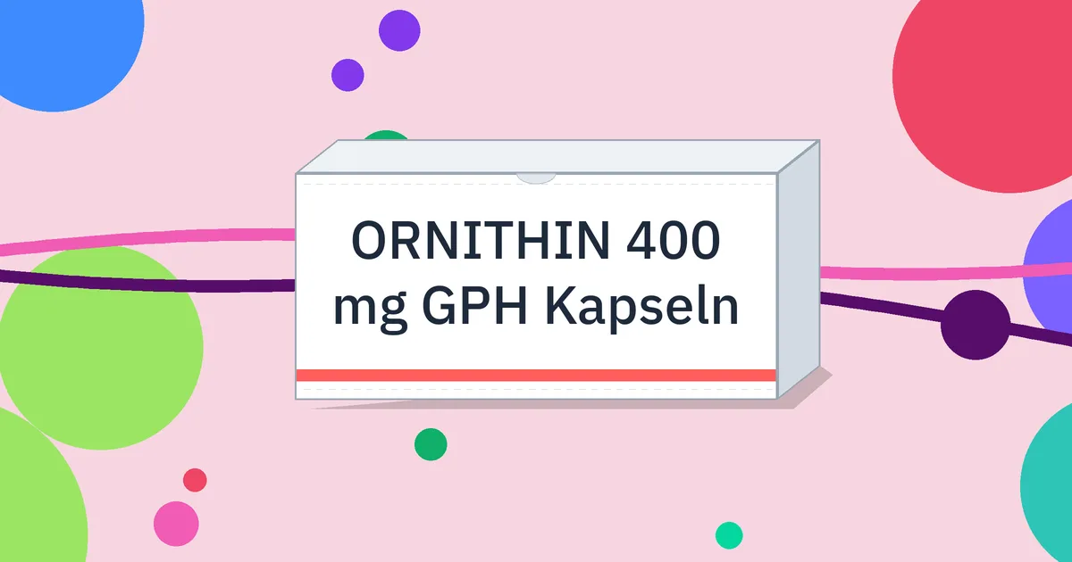 Symbolbild: Packung mit der Aufschrift ORNITHIN 400 mg GPH Kapseln (PZN 09377717) – Verfügbarkeit und Bezug in Apotheken in Frankfurt am Main