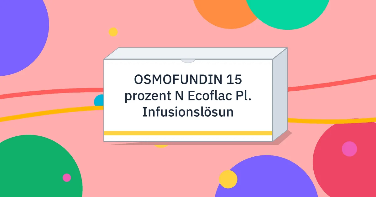 Symbolbild: Packung mit der Aufschrift OSMOFUNDIN 15 prozent N Ecoflac Pl. Infusionslösun (PZN 03989081) – Verfügbarkeit und Bezug in Apotheken in Frankfurt am Main