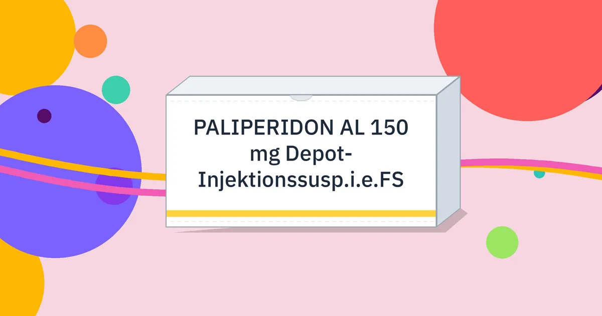 Symbolbild: Packung mit der Aufschrift PALIPERIDON AL 150 mg Depot-Injektionssusp.i.e.FS (PZN 19237331) – Verfügbarkeit und Bezug in Apotheken in Frankfurt am Main
