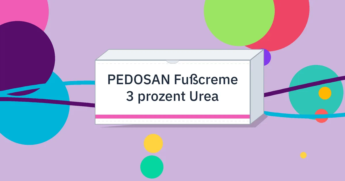 Symbolbild: Packung mit der Aufschrift PEDOSAN Fußcreme 3 prozent Urea (PZN 15238345) – Verfügbarkeit und Bezug in Apotheken in Frankfurt am Main