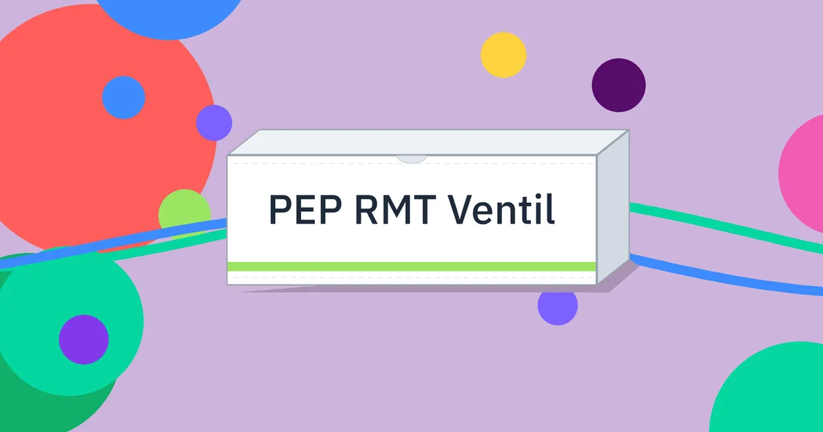 Symbolbild: Packung mit der Aufschrift PEP RMT Ventil (PZN 05538299) – Verfügbarkeit und Bezug in Apotheken in Frankfurt am Main