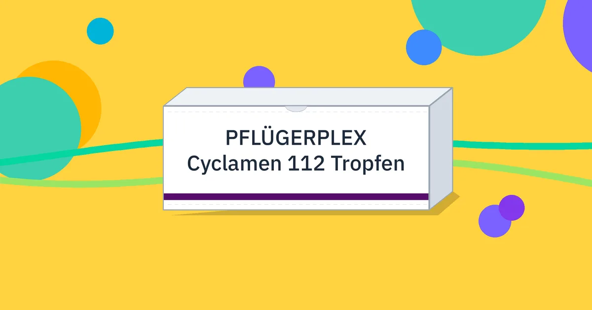 Symbolbild: Packung mit der Aufschrift PFLÜGERPLEX Cyclamen 112 Tropfen (PZN 04833151) – Verfügbarkeit und Bezug in Apotheken in Frankfurt am Main