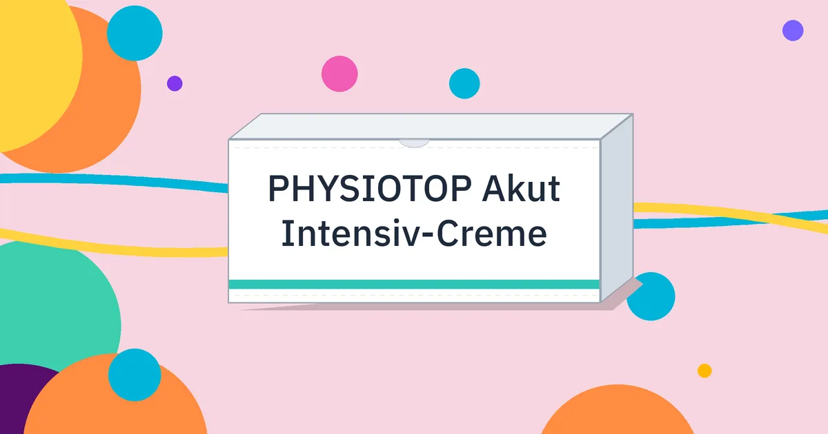 Symbolbild: Packung mit der Aufschrift PHYSIOTOP Akut Intensiv-Creme (PZN 14299037) – Verfügbarkeit und Bezug in Apotheken in Frankfurt am Main