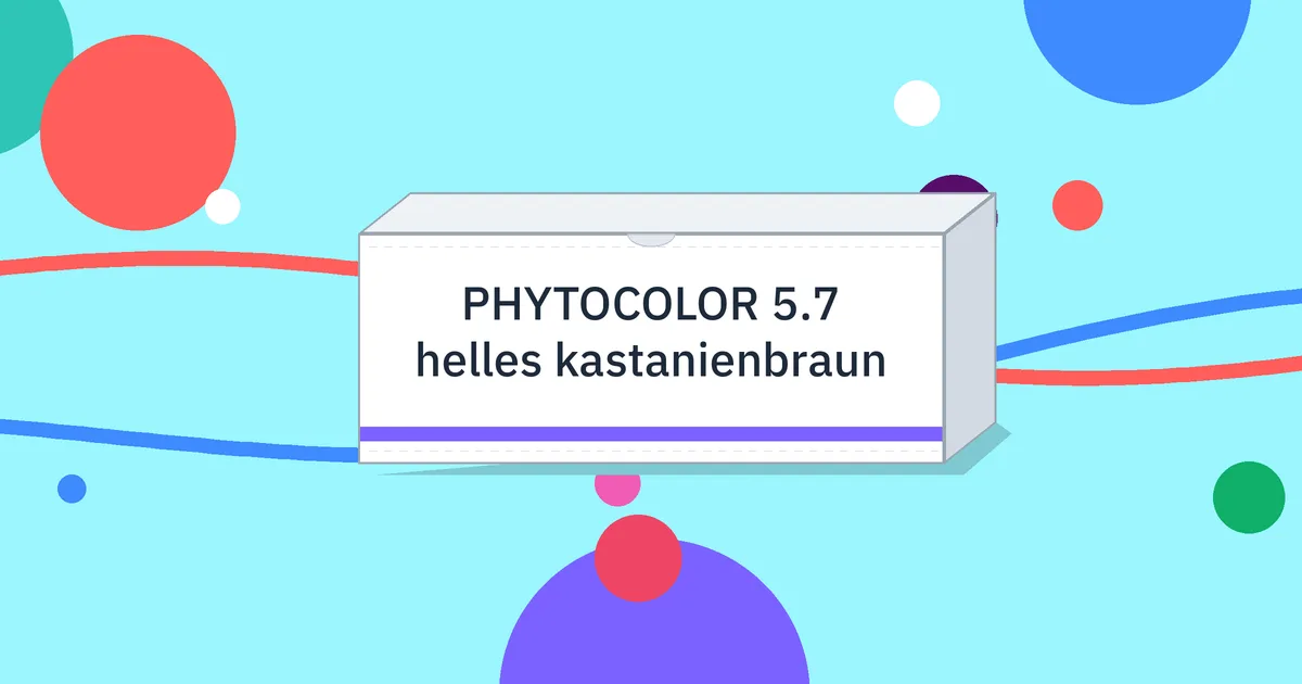 Symbolbild: Packung mit der Aufschrift PHYTOCOLOR 5.7 helles kastanienbraun (PZN 18428023) – Verfügbarkeit und Bezug in Apotheken in Frankfurt am Main