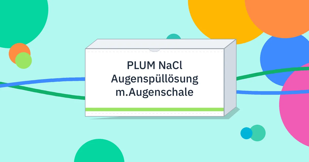 Symbolbild: Packung mit der Aufschrift PLUM NaCl Augenspüllösung m.Augenschale (PZN 03099111) – Verfügbarkeit und Bezug in Apotheken in Frankfurt am Main