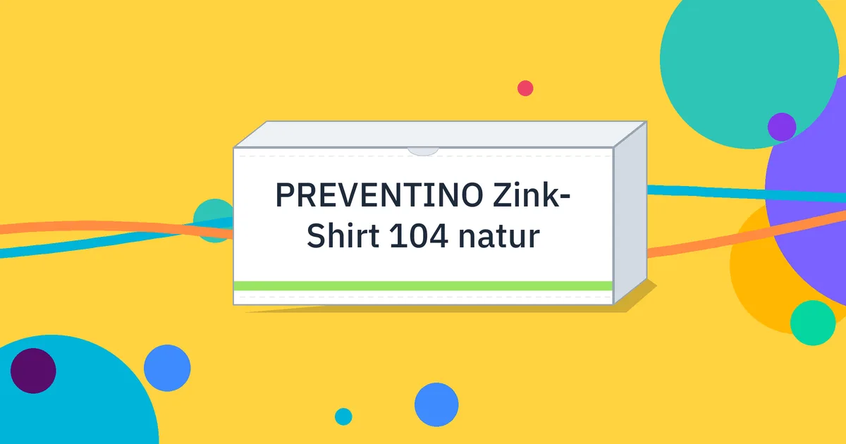 Symbolbild: Packung mit der Aufschrift PREVENTINO Zink-Shirt 104 natur (PZN 12446793) – Verfügbarkeit und Bezug in Apotheken in Frankfurt am Main