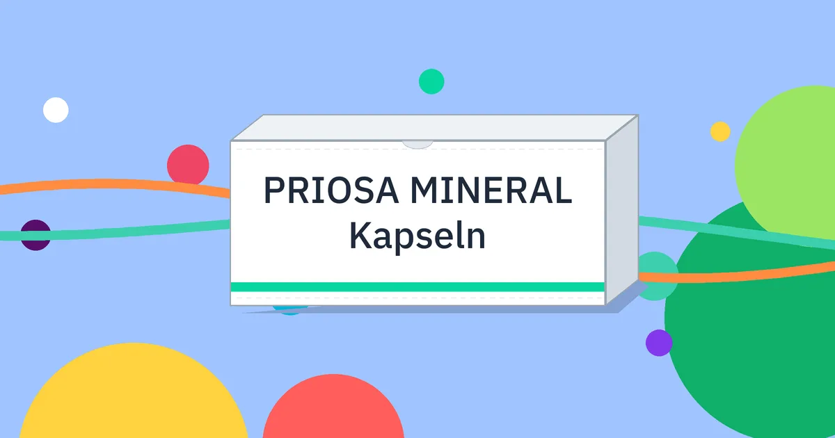 Symbolbild: Packung mit der Aufschrift PRIOSA MINERAL Kapseln (PZN 16778859) – Verfügbarkeit und Bezug in Apotheken in Frankfurt am Main