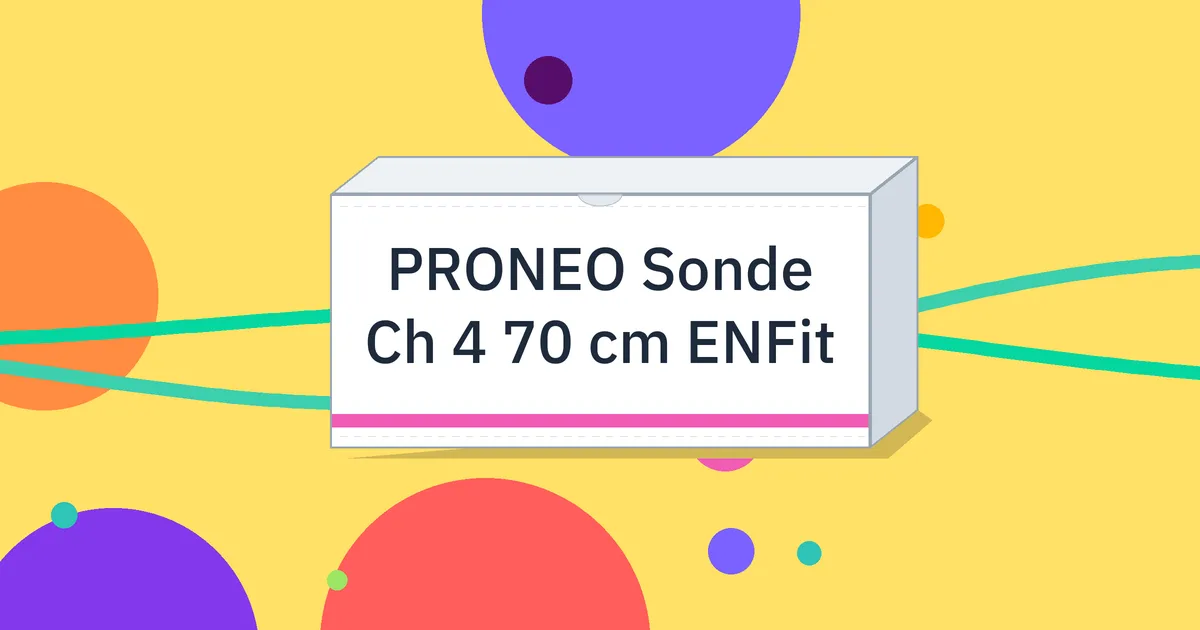 Symbolbild: Packung mit der Aufschrift PRONEO Sonde Ch 4 70 cm ENFit (PZN 13724509) – Verfügbarkeit und Bezug in Apotheken in Frankfurt am Main