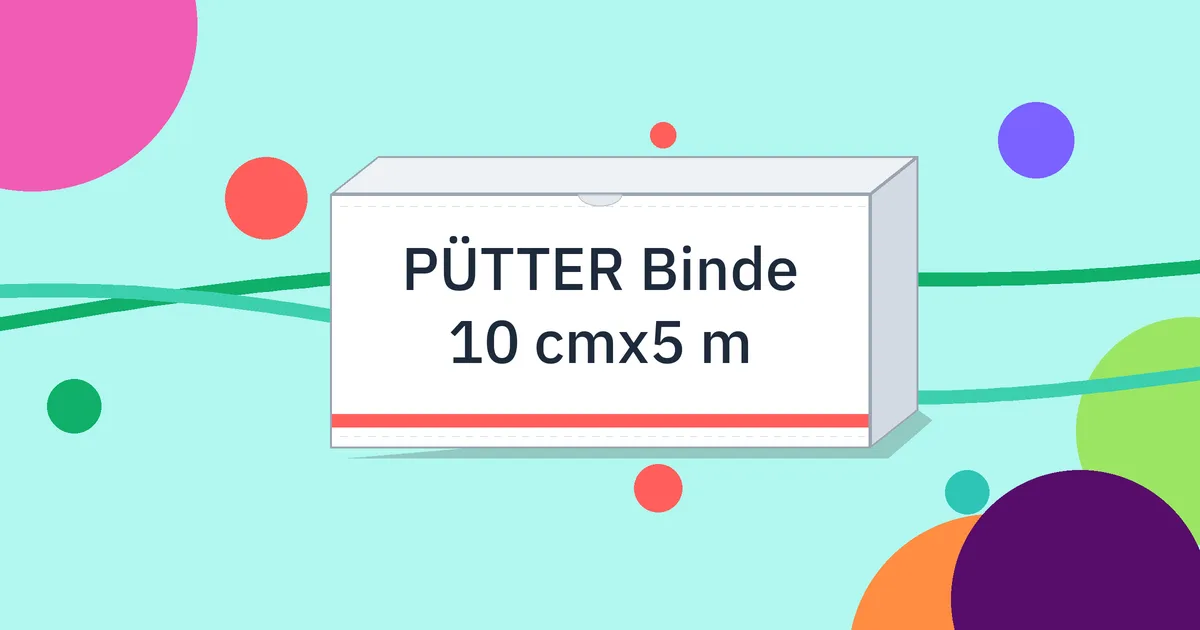 Symbolbild: Packung mit der Aufschrift PÜTTER Binde 10 cmx5 m (PZN 12564713) – Verfügbarkeit und Bezug in Apotheken in Frankfurt am Main