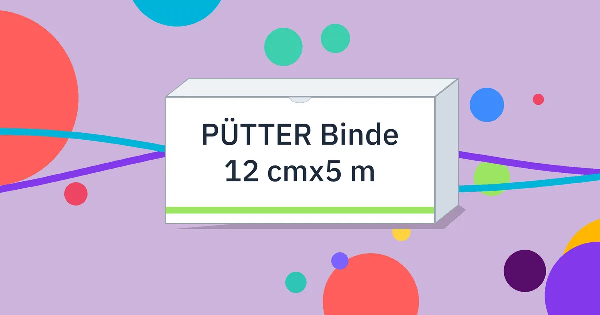 Symbolbild: Packung mit der Aufschrift PÜTTER Binde 12 cmx5 m (PZN 16529116) – Verfügbarkeit und Bezug in Apotheken in Frankfurt am Main