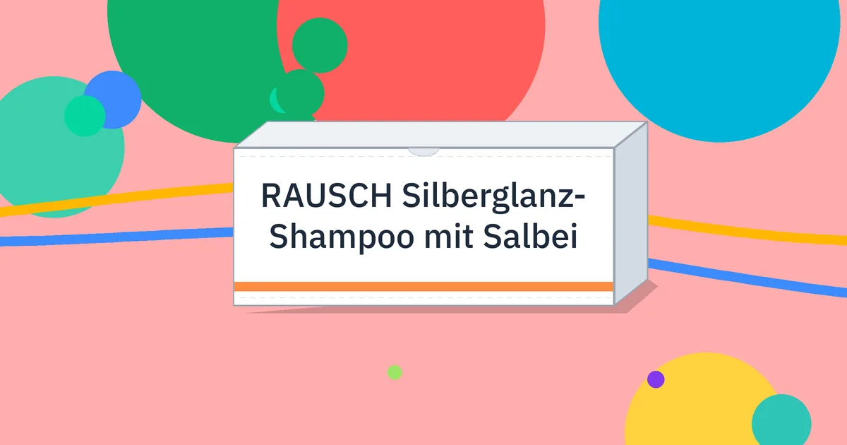 Symbolbild: Packung mit der Aufschrift RAUSCH Silberglanz-Shampoo mit Salbei (PZN 18742400) – Verfügbarkeit und Bezug in Apotheken in Frankfurt am Main
