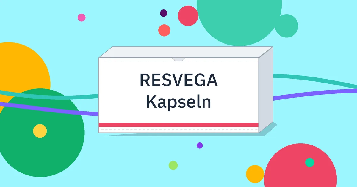 Symbolbild: Packung mit der Aufschrift RESVEGA Kapseln (PZN 09755668) – Verfügbarkeit und Bezug in Apotheken in Frankfurt am Main