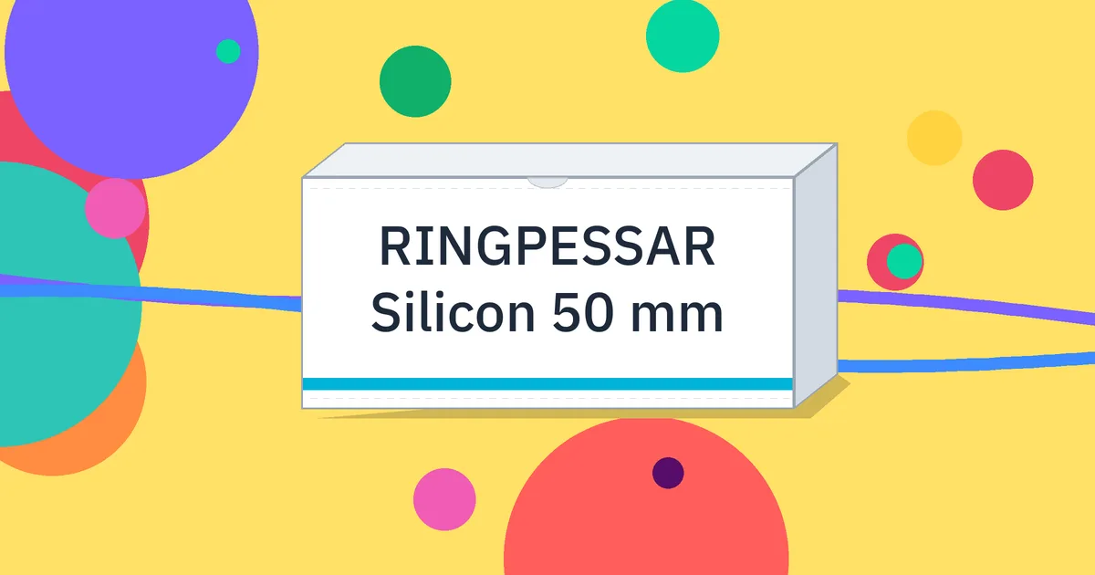 Symbolbild: Packung mit der Aufschrift RINGPESSAR Silicon 50 mm (PZN 07702372) – Verfügbarkeit und Bezug in Apotheken in Frankfurt am Main