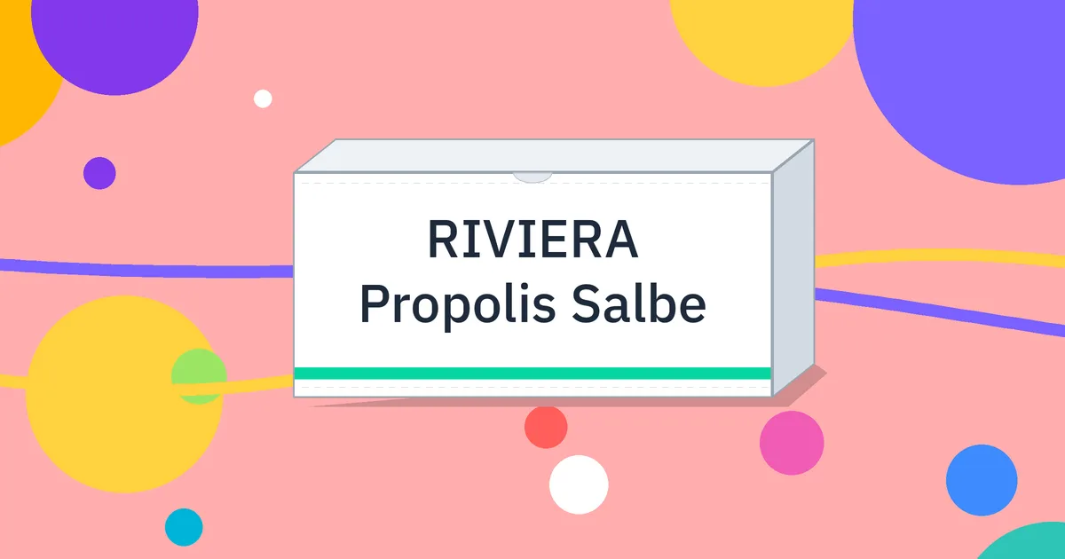 Symbolbild: Packung mit der Aufschrift RIVIERA Propolis Salbe (PZN 11676947) – Verfügbarkeit und Bezug in Apotheken in Frankfurt am Main