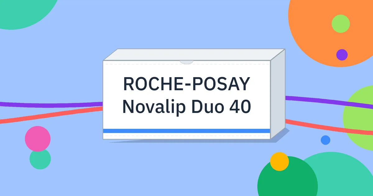 Symbolbild: Packung mit der Aufschrift ROCHE-POSAY Novalip Duo 40 (PZN 09393981) – Verfügbarkeit und Bezug in Apotheken in Frankfurt am Main