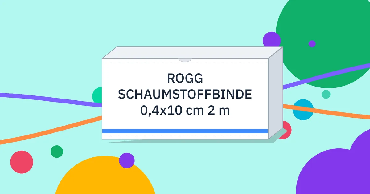 Symbolbild: Packung mit der Aufschrift ROGG SCHAUMSTOFFBINDE 0,4x10 cm 2 m (PZN 12675855) – Verfügbarkeit und Bezug in Apotheken in Frankfurt am Main