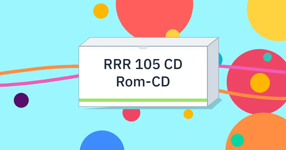 Symbolbild: Packung mit der Aufschrift RRR 105 CD Rom-CD (PZN 05975396) – Verfügbarkeit und Bezug in Apotheken in Frankfurt am Main