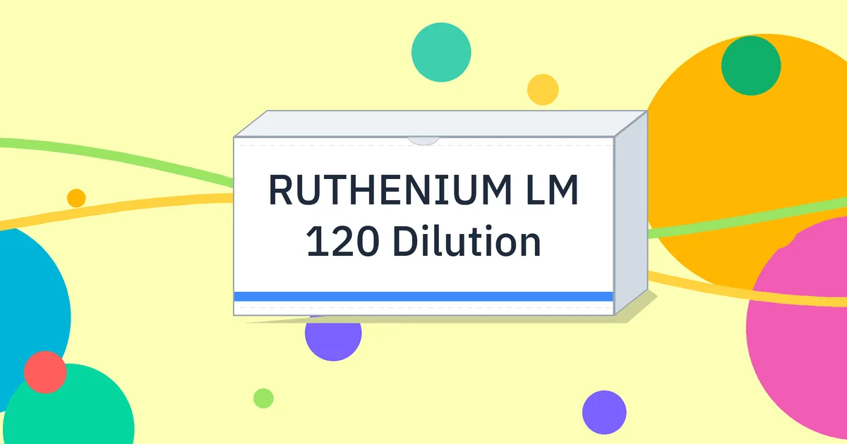 Symbolbild: Packung mit der Aufschrift RUTHENIUM LM 120 Dilution (PZN 13174457) – Verfügbarkeit und Bezug in Apotheken in Frankfurt am Main
