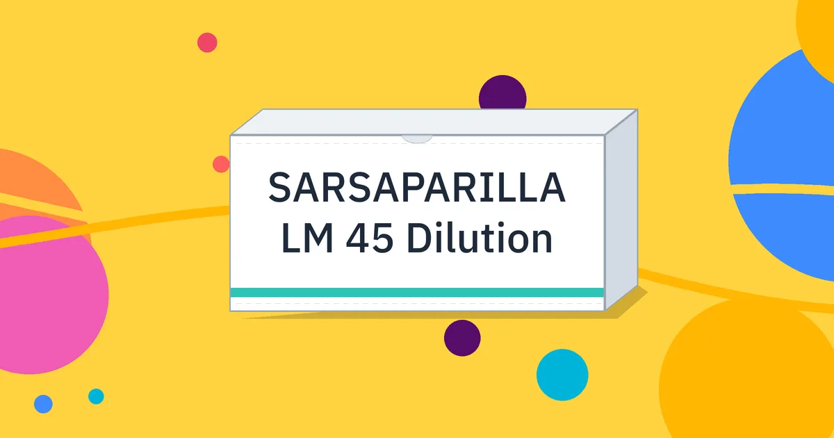 Symbolbild: Packung mit der Aufschrift SARSAPARILLA LM 45 Dilution (PZN 13183315) – Verfügbarkeit und Bezug in Apotheken in Frankfurt am Main