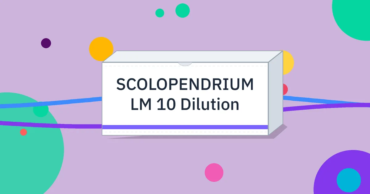 Symbolbild: Packung mit der Aufschrift SCOLOPENDRIUM LM 10 Dilution (PZN 13690147) – Verfügbarkeit und Bezug in Apotheken in Frankfurt am Main