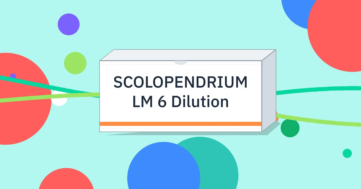 Symbolbild: Packung mit der Aufschrift SCOLOPENDRIUM LM 6 Dilution (PZN 13690058) – Verfügbarkeit und Bezug in Apotheken in Frankfurt am Main