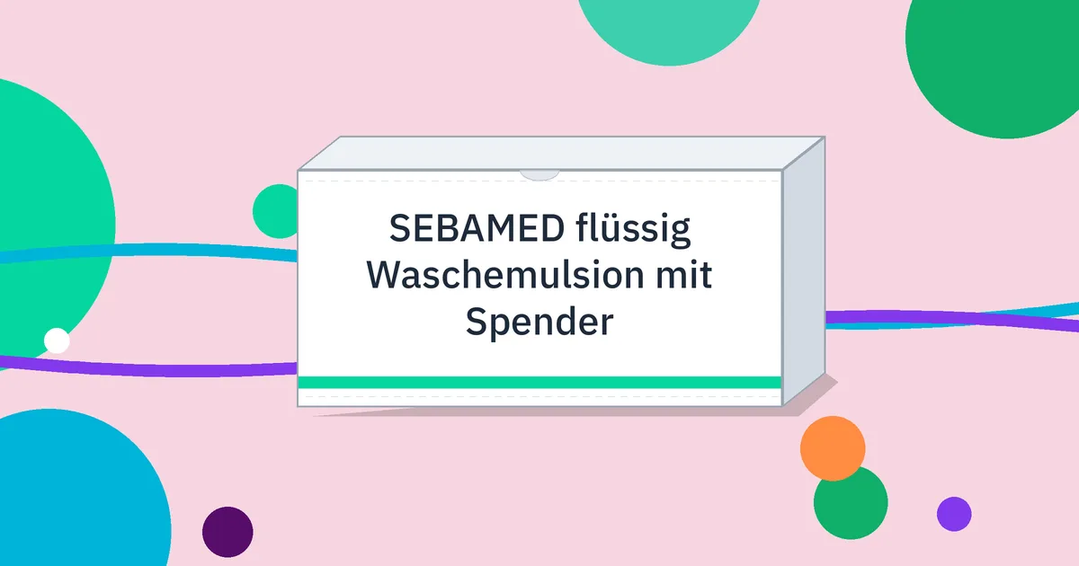 Symbolbild: Packung mit der Aufschrift SEBAMED flüssig Waschemulsion mit Spender (PZN 16142908) – Verfügbarkeit und Bezug in Apotheken in Frankfurt am Main