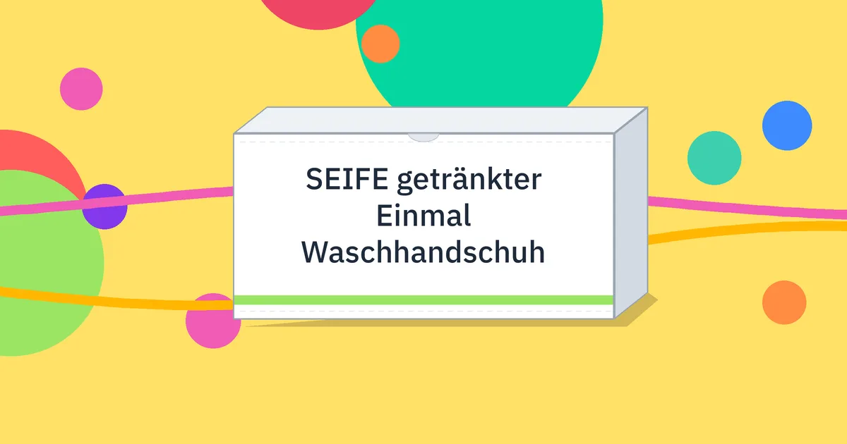 Symbolbild: Packung mit der Aufschrift SEIFE getränkter Einmal Waschhandschuh (PZN 09296953) – Verfügbarkeit und Bezug in Apotheken in Frankfurt am Main