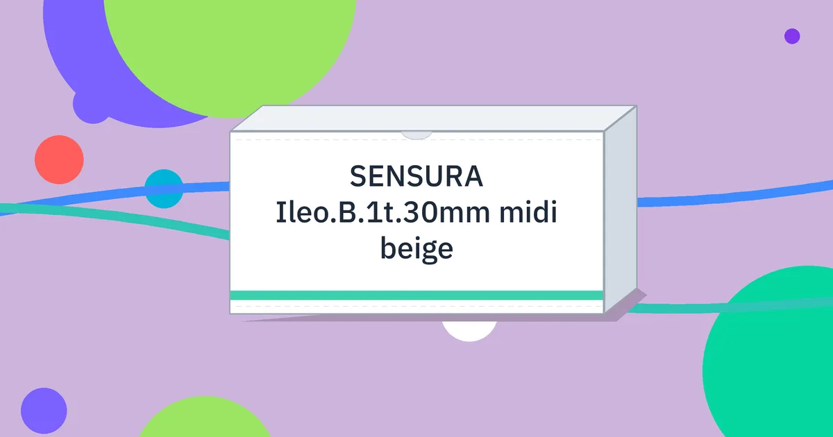 Symbolbild: Packung mit der Aufschrift SENSURA Ileo.B.1t.30mm midi beige (PZN 03029984) – Verfügbarkeit und Bezug in Apotheken in Frankfurt am Main