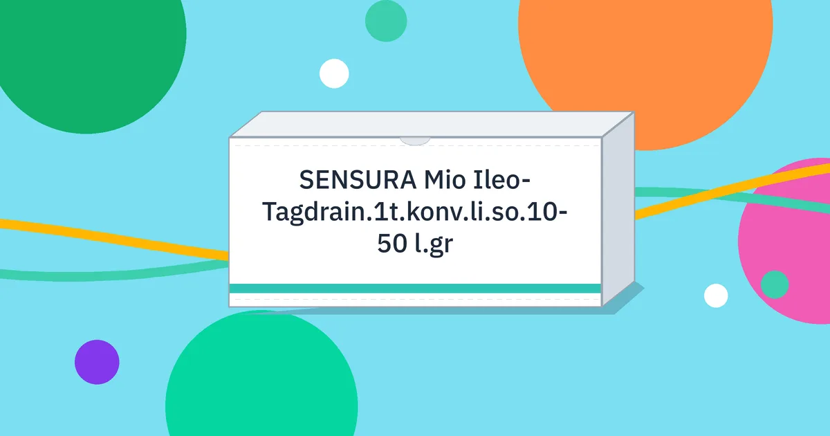 Symbolbild: Packung mit der Aufschrift SENSURA Mio Ileo-Tagdrain.1t.konv.li.so.10-50 l.gr (PZN 12727440) – Verfügbarkeit und Bezug in Apotheken in Frankfurt am Main