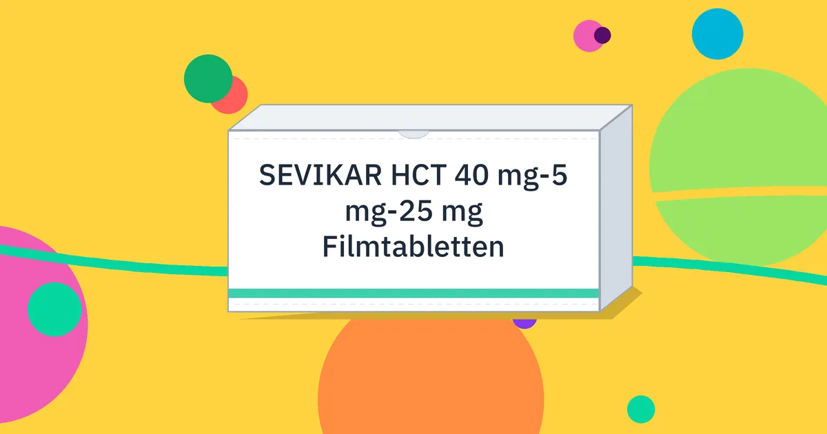 Symbolbild: Packung mit der Aufschrift SEVIKAR HCT 40 mg-5 mg-25 mg Filmtabletten (PZN 15616468) – Verfügbarkeit und Bezug in Apotheken in Frankfurt am Main