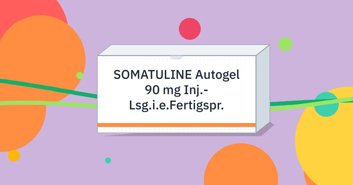 Symbolbild: Packung mit der Aufschrift SOMATULINE Autogel 90 mg Inj.-Lsg.i.e.Fertigspr. (PZN 17942002) – Verfügbarkeit und Bezug in Apotheken in Frankfurt am Main