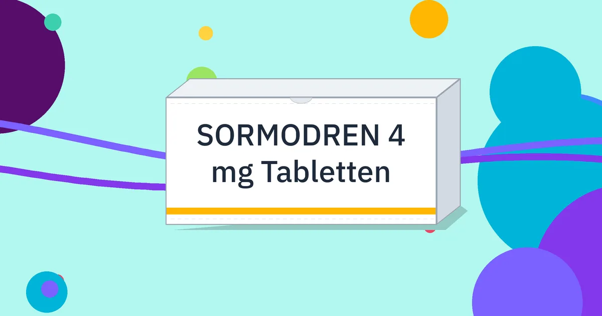 Symbolbild: Packung mit der Aufschrift SORMODREN 4 mg Tabletten (PZN 03996218) – Verfügbarkeit und Bezug in Apotheken in Frankfurt am Main