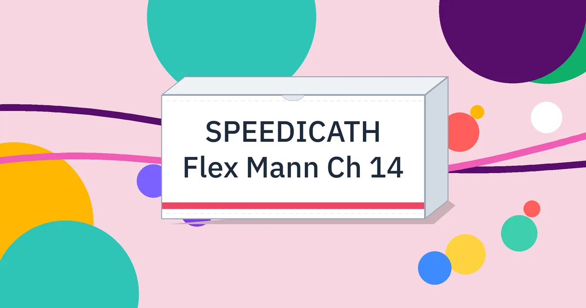 Symbolbild: Packung mit der Aufschrift SPEEDICATH Flex Mann Ch 14 (PZN 11692685) – Verfügbarkeit und Bezug in Apotheken in Frankfurt am Main