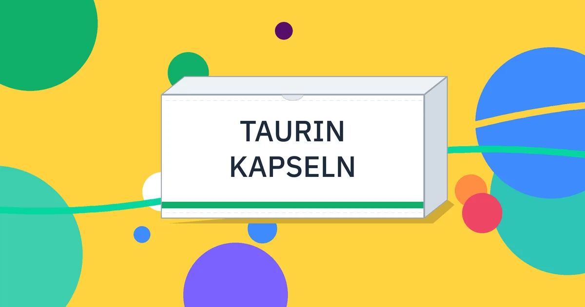 Symbolbild: Packung mit der Aufschrift TAURIN KAPSELN (PZN 09460766) – Verfügbarkeit und Bezug in Apotheken in Frankfurt am Main