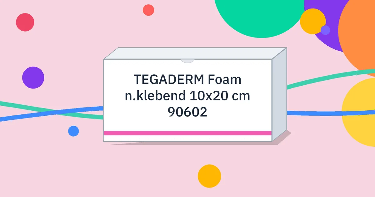 Symbolbild: Packung mit der Aufschrift TEGADERM Foam n.klebend 10x20 cm 90602 (PZN 16394679) – Verfügbarkeit und Bezug in Apotheken in Frankfurt am Main
