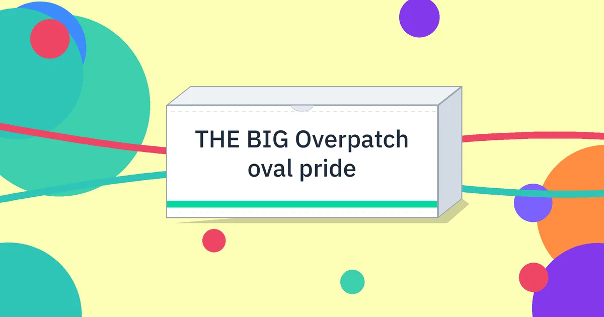 Symbolbild: Packung mit der Aufschrift THE BIG Overpatch oval pride (PZN 19867919) – Verfügbarkeit und Bezug in Apotheken in Frankfurt am Main