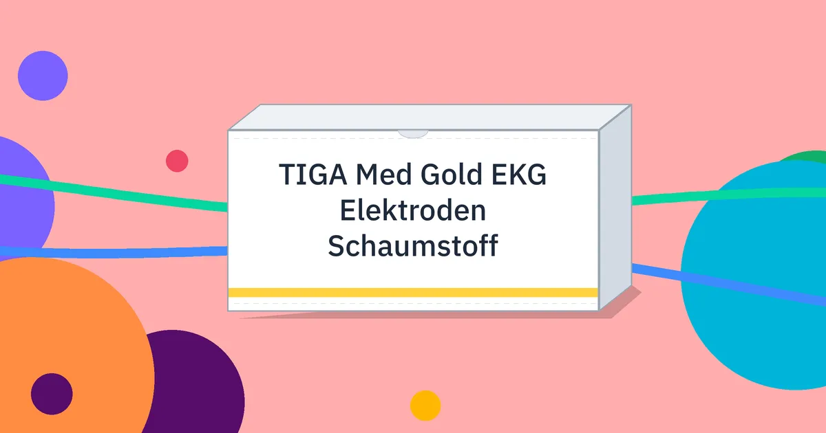 Symbolbild: Packung mit der Aufschrift TIGA Med Gold EKG Elektroden Schaumstoff (PZN 06839301) – Verfügbarkeit und Bezug in Apotheken in Frankfurt am Main