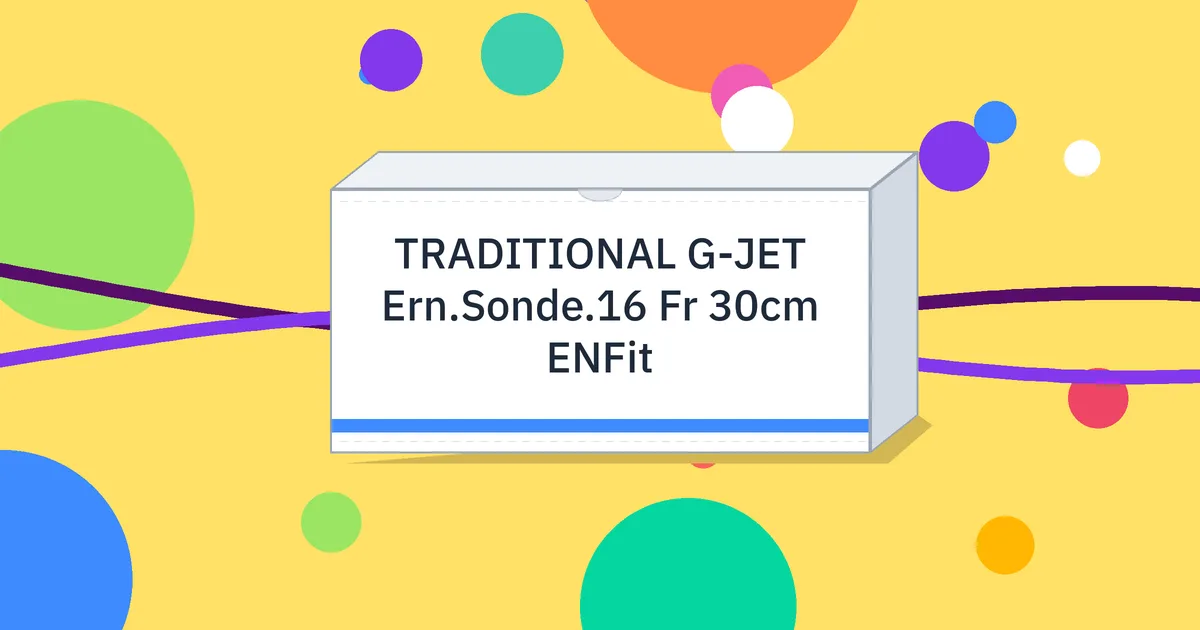 Symbolbild: Packung mit der Aufschrift TRADITIONAL G-JET Ern.Sonde.16 Fr 30cm ENFit (PZN 16803310) – Verfügbarkeit und Bezug in Apotheken in Frankfurt am Main