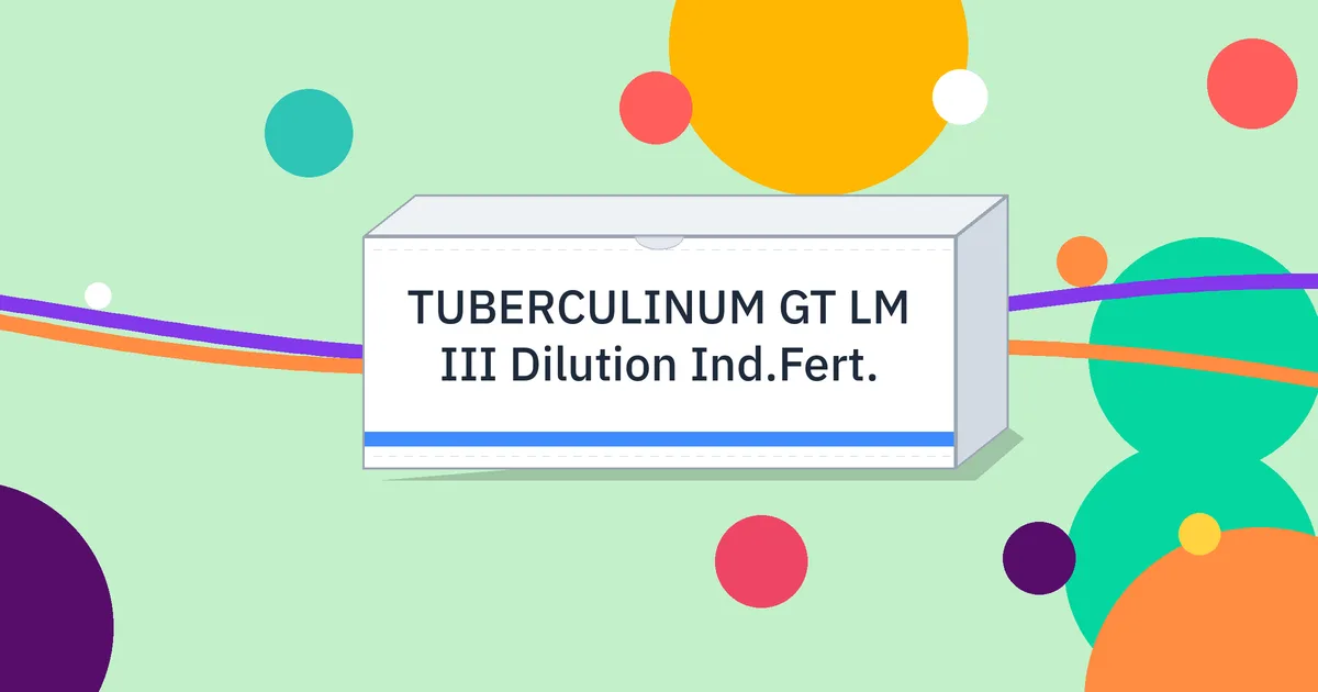 Symbolbild: Packung mit der Aufschrift TUBERCULINUM GT LM III Dilution Ind.Fert. (PZN 17667659) – Verfügbarkeit und Bezug in Apotheken in Frankfurt am Main