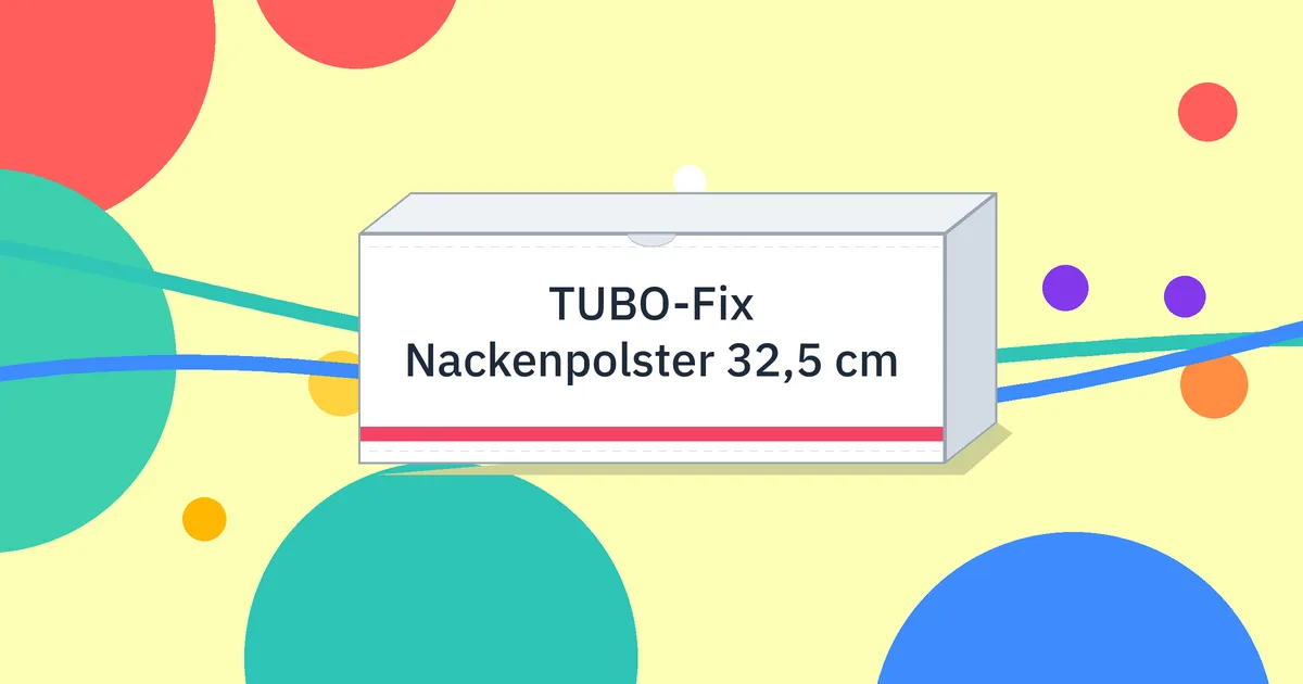 Symbolbild: Packung mit der Aufschrift TUBO-Fix Nackenpolster 32,5 cm (PZN 18795856) – Verfügbarkeit und Bezug in Apotheken in Frankfurt am Main