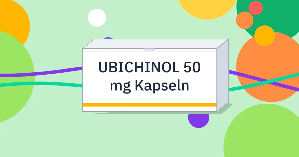 Symbolbild: Packung mit der Aufschrift UBICHINOL 50 mg Kapseln (PZN 10414317) – Verfügbarkeit und Bezug in Apotheken in Frankfurt am Main