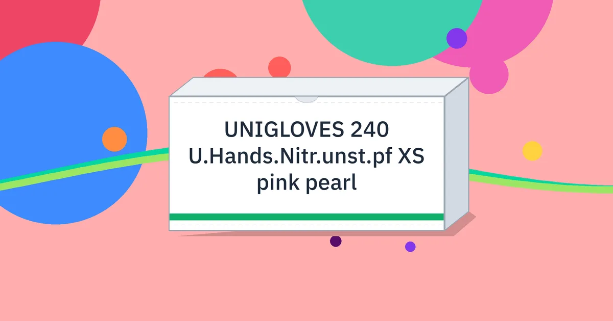 Symbolbild: Packung mit der Aufschrift UNIGLOVES 240 U.Hands.Nitr.unst.pf XS pink pearl (PZN 18101948) – Verfügbarkeit und Bezug in Apotheken in Frankfurt am Main