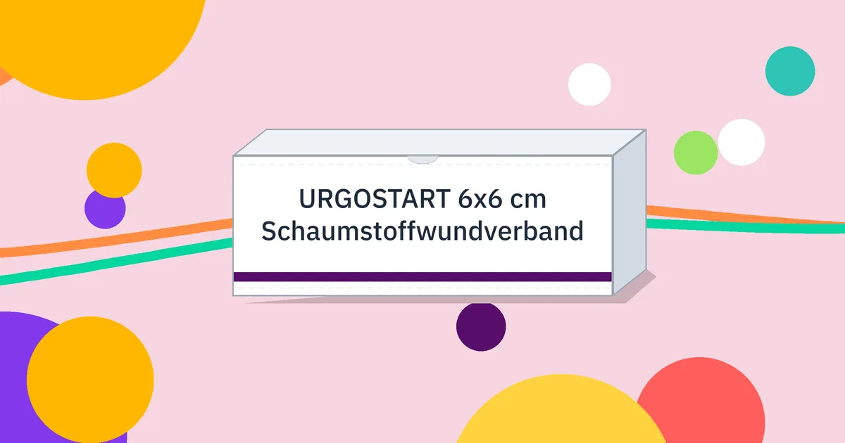 Symbolbild: Packung mit der Aufschrift URGOSTART 6x6 cm Schaumstoffwundverband (PZN 17859175) – Verfügbarkeit und Bezug in Apotheken in Frankfurt am Main