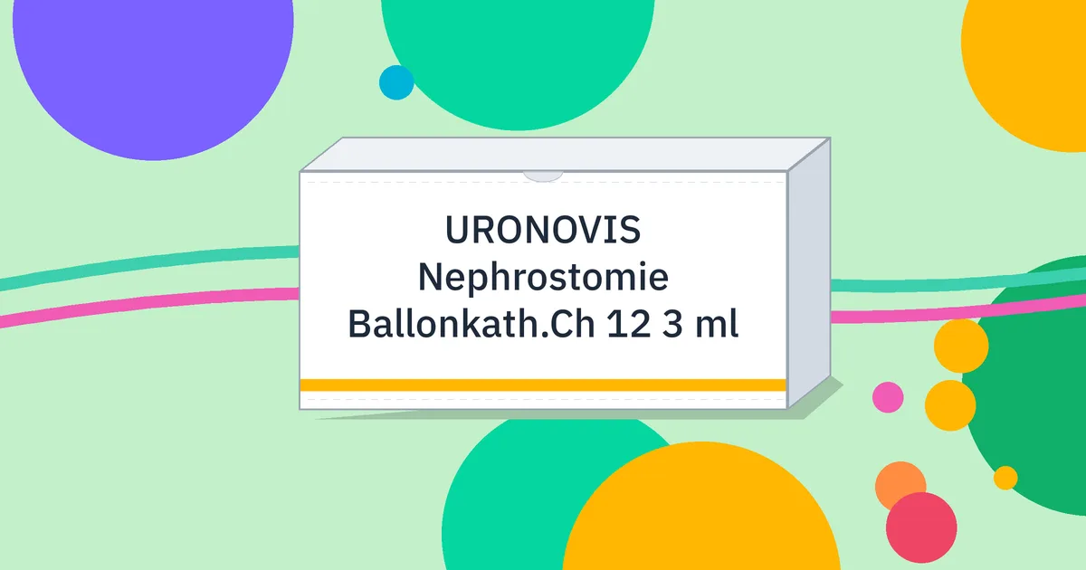 Symbolbild: Packung mit der Aufschrift URONOVIS Nephrostomie Ballonkath.Ch 12 3 ml (PZN 00796329) – Verfügbarkeit und Bezug in Apotheken in Frankfurt am Main
