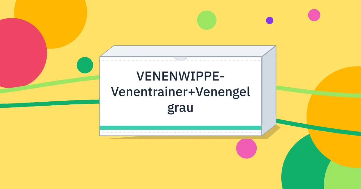 Symbolbild: Packung mit der Aufschrift VENENWIPPE-Venentrainer+Venengel grau (PZN 11868888) – Verfügbarkeit und Bezug in Apotheken in Frankfurt am Main