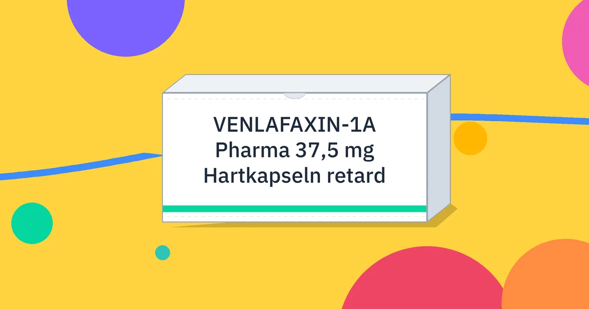 Symbolbild: Packung mit der Aufschrift VENLAFAXIN-1A Pharma 37,5 mg Hartkapseln retard (PZN 15423918) – Verfügbarkeit und Bezug in Apotheken in Frankfurt am Main